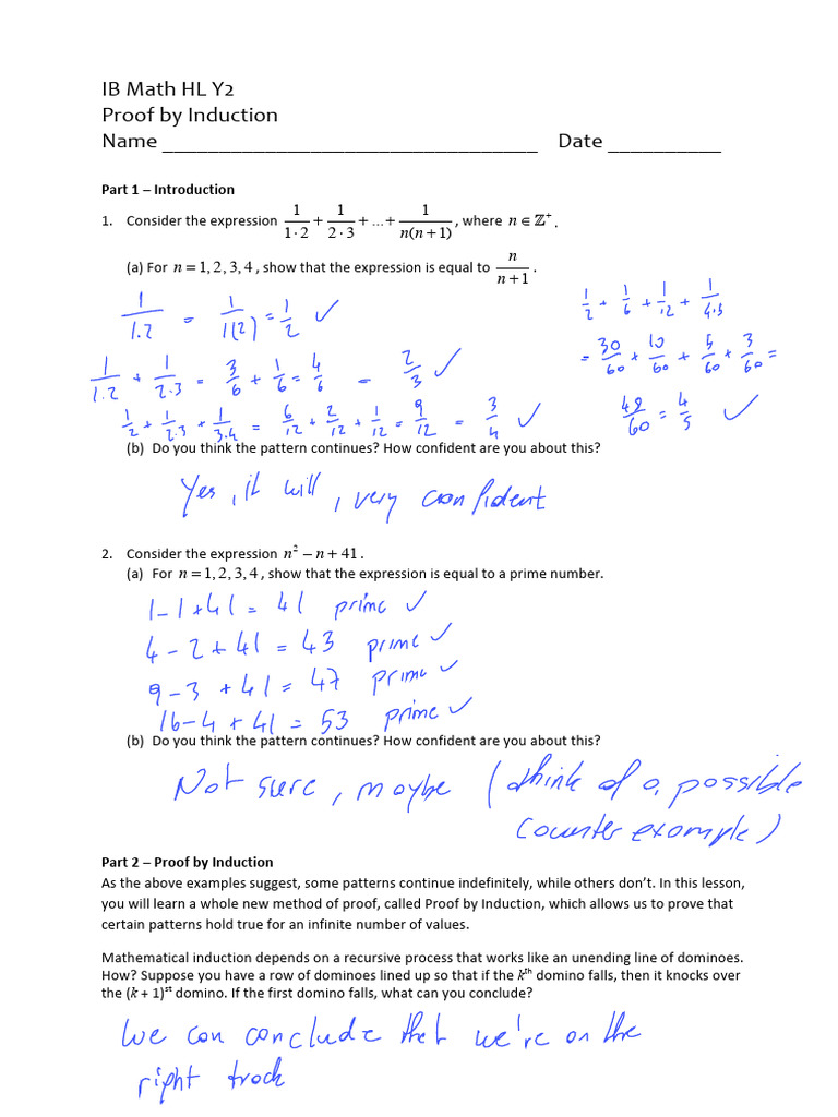 4edd423f-Lesson 53 Induction Key | Download Free PDF | Mathematical Proof | Syntax (Logic)