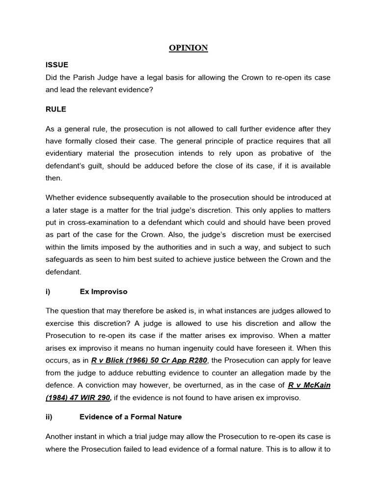 Tutorial 17 & 18 - Question #2 | PDF | Prosecutor | Trials