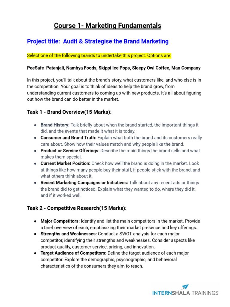 Audit & Strategise The Brand Marketing | PDF | Target Audience | Brand
