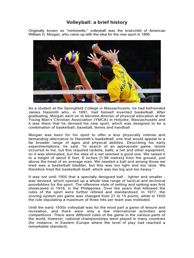 Volleyball | PDF | Volleyball | Games Of Physical Skill