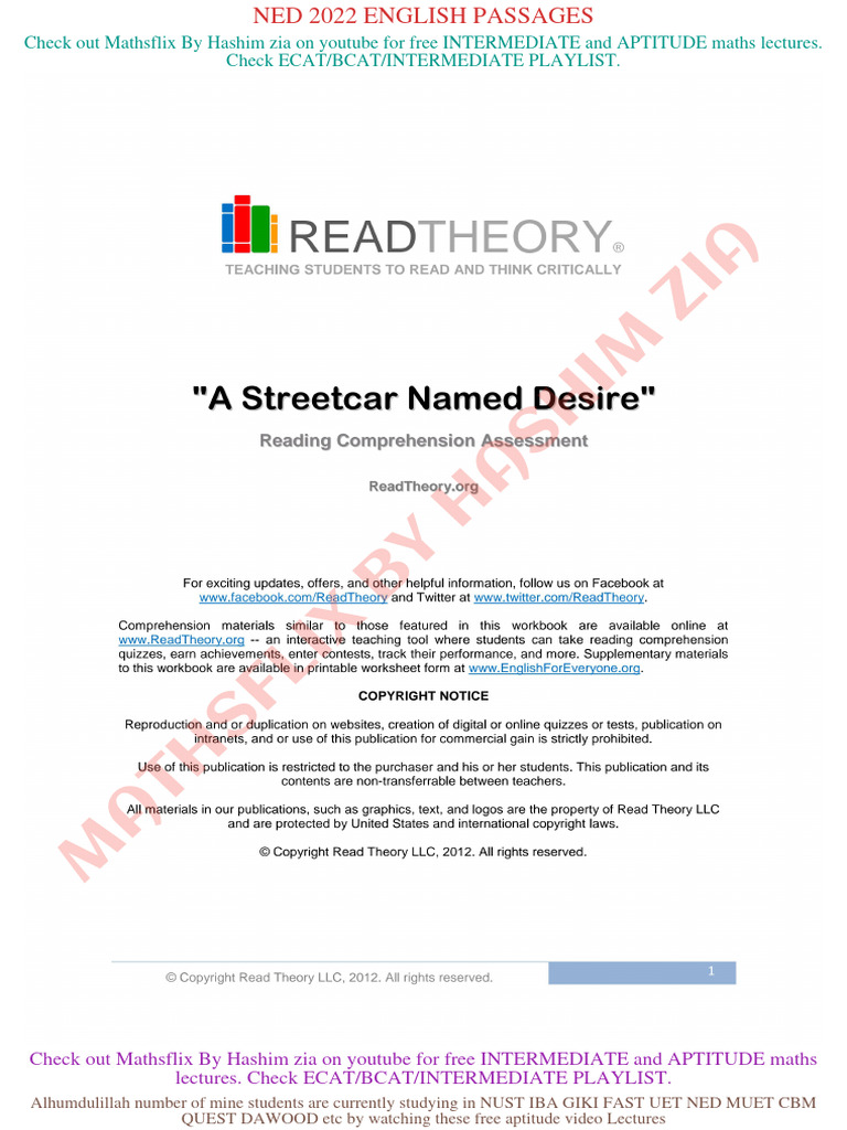 Ned 2022 English Passages | PDF | Video On Demand | You Tube