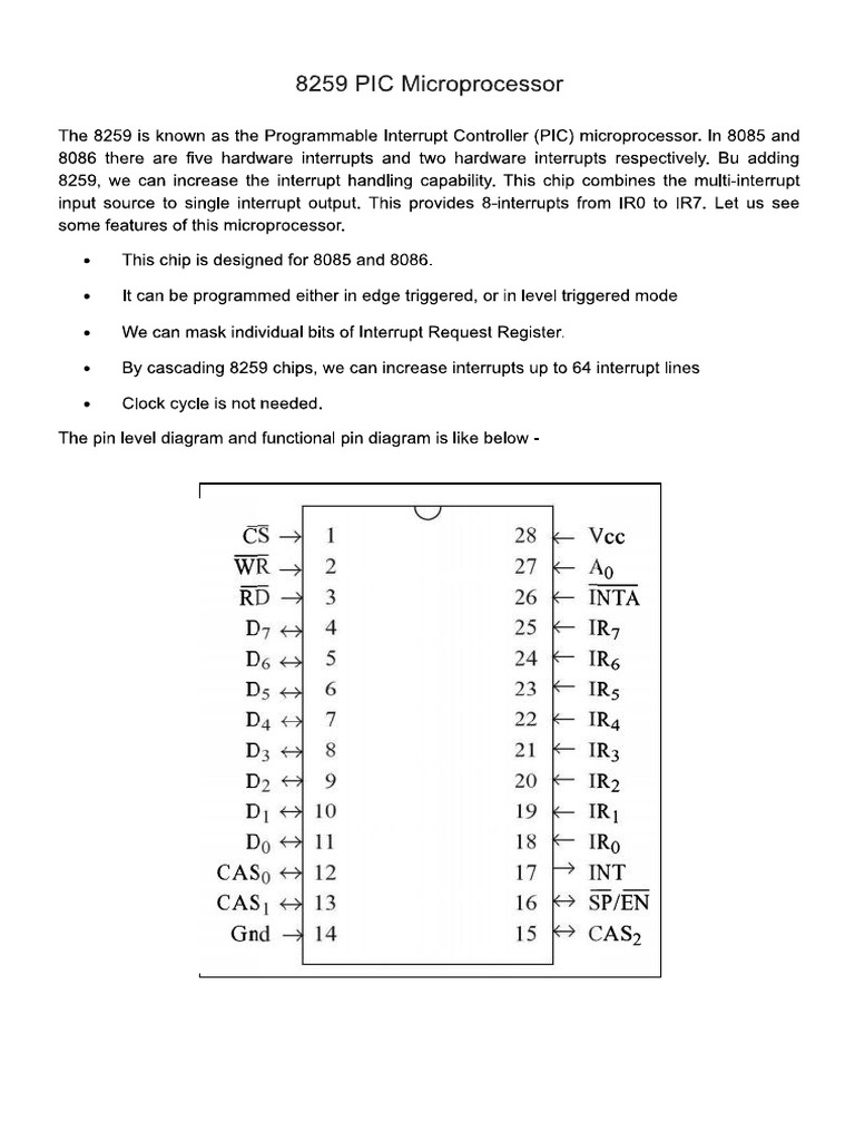 8259 PIC Microprocessor | PDF