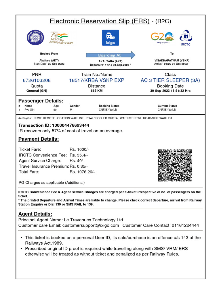 Railway Tickets | PDF | Identity Document