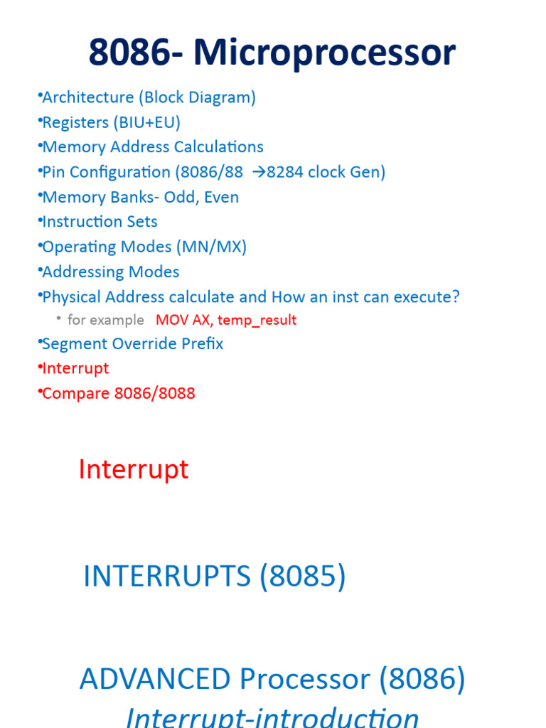 8086 Microprocessor Guide | PDF