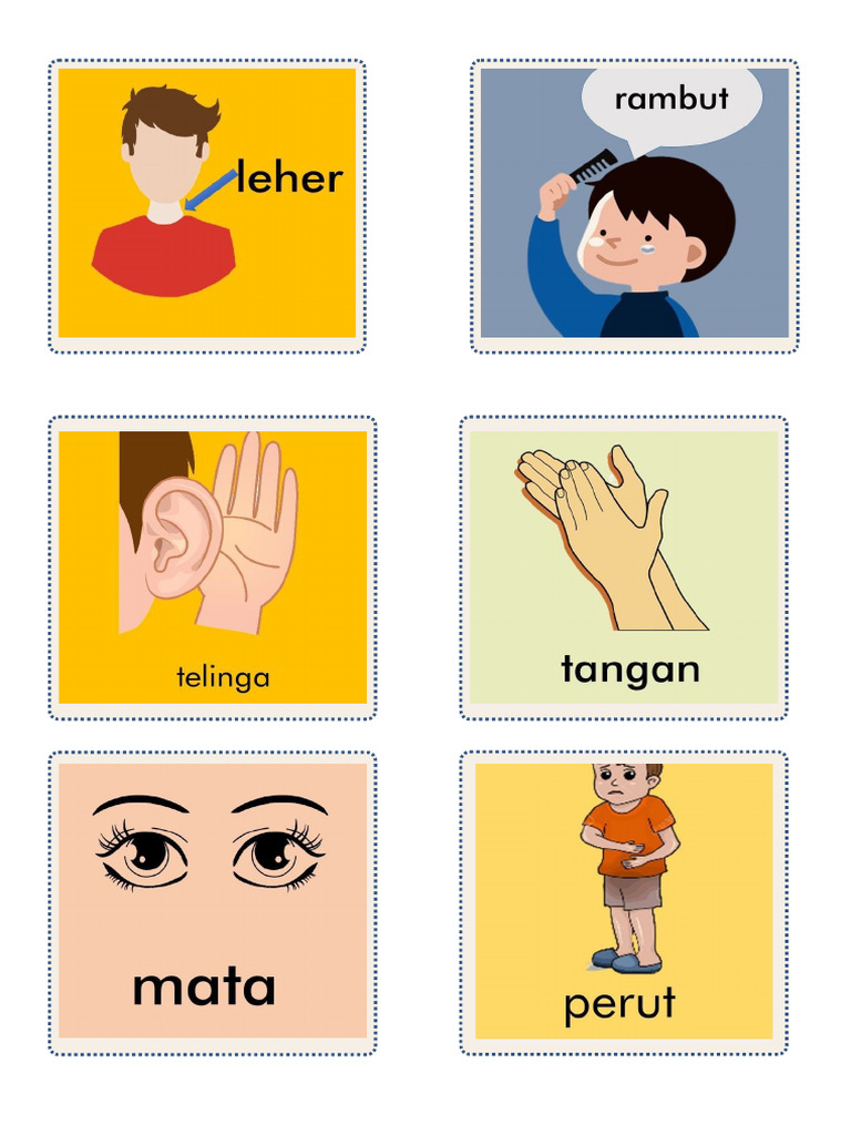 Keg.3 Kartu Gambar Anggota Tubuh | PDF