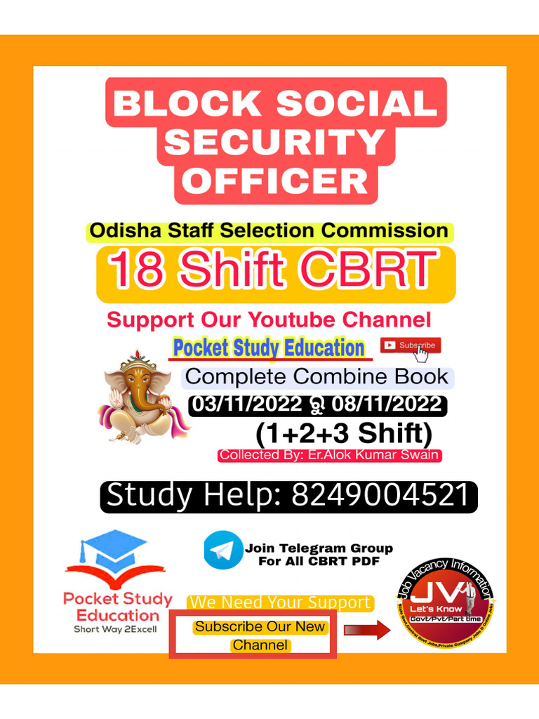 OSSC BSSO All 18 Shift CBRT by Pocket Study Education | PDF | Microsoft ...