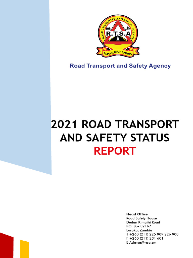 2021 Zambia Road Safety Report | PDF | Traffic Collision | Road Traffic ...