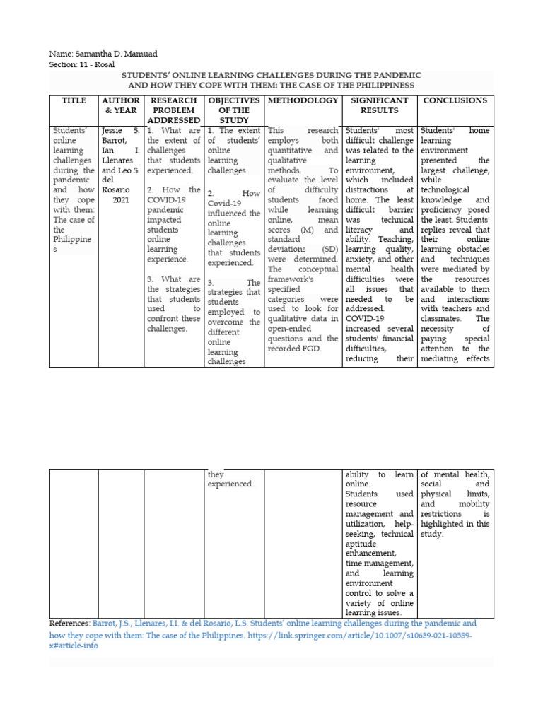 Coping Mech. of Studs | PDF | Learning | Methodology