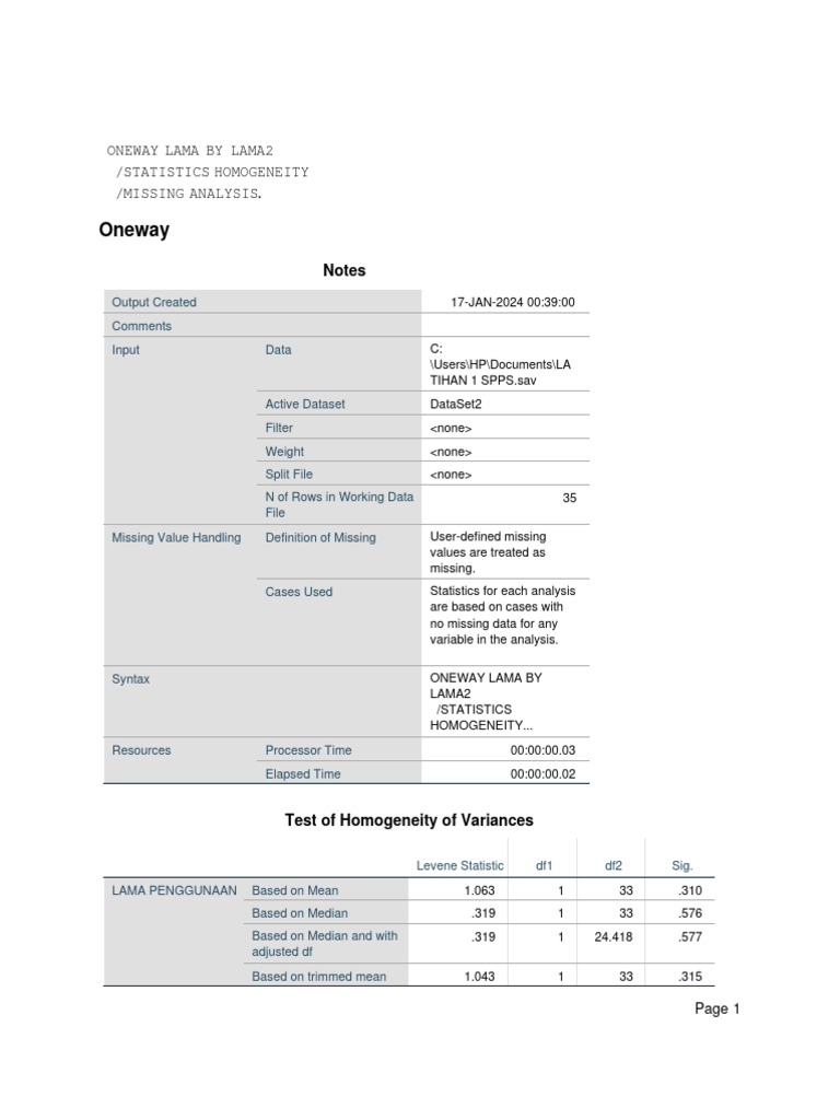 Uji Anova Pdf Analysis Of Variance Computing 5293
