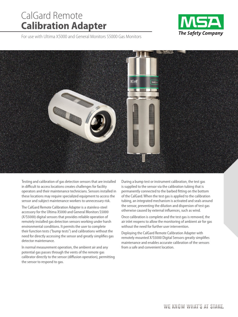 07 - CalGard Remote Calibration Adapter Data Sheet - EN | PDF ...