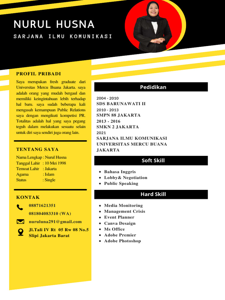 Cv&portofolio Nurul | PDF