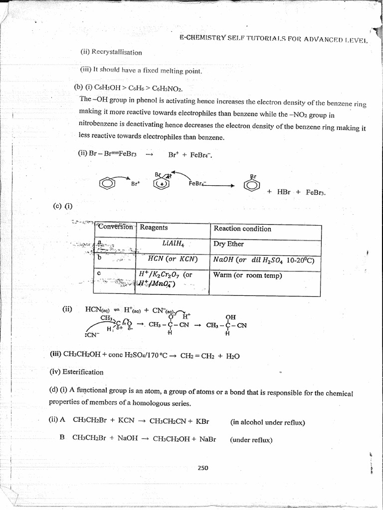 Cameroon GCE Advanced Level Chemistry Pamphlet Part 21 | PDF