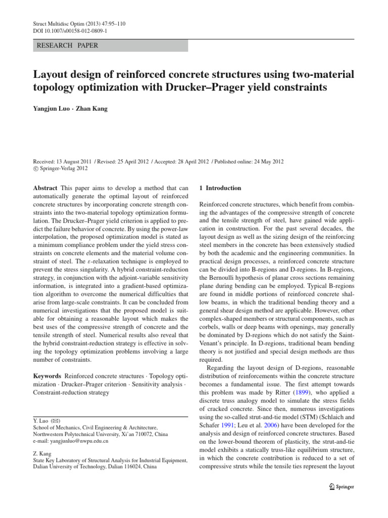 2012 Luo Layout Design of Reinforced Concrete Structures Using two ...