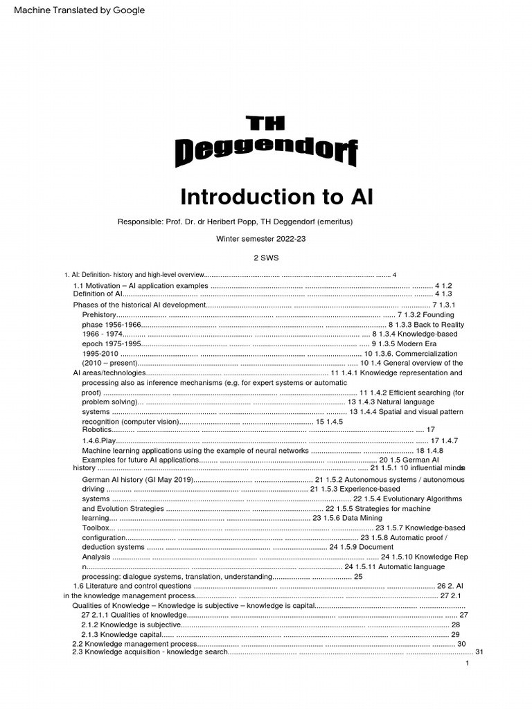 AI Overview and Historical Development | PDF | Artificial Intelligence | Intelligence (AI ...