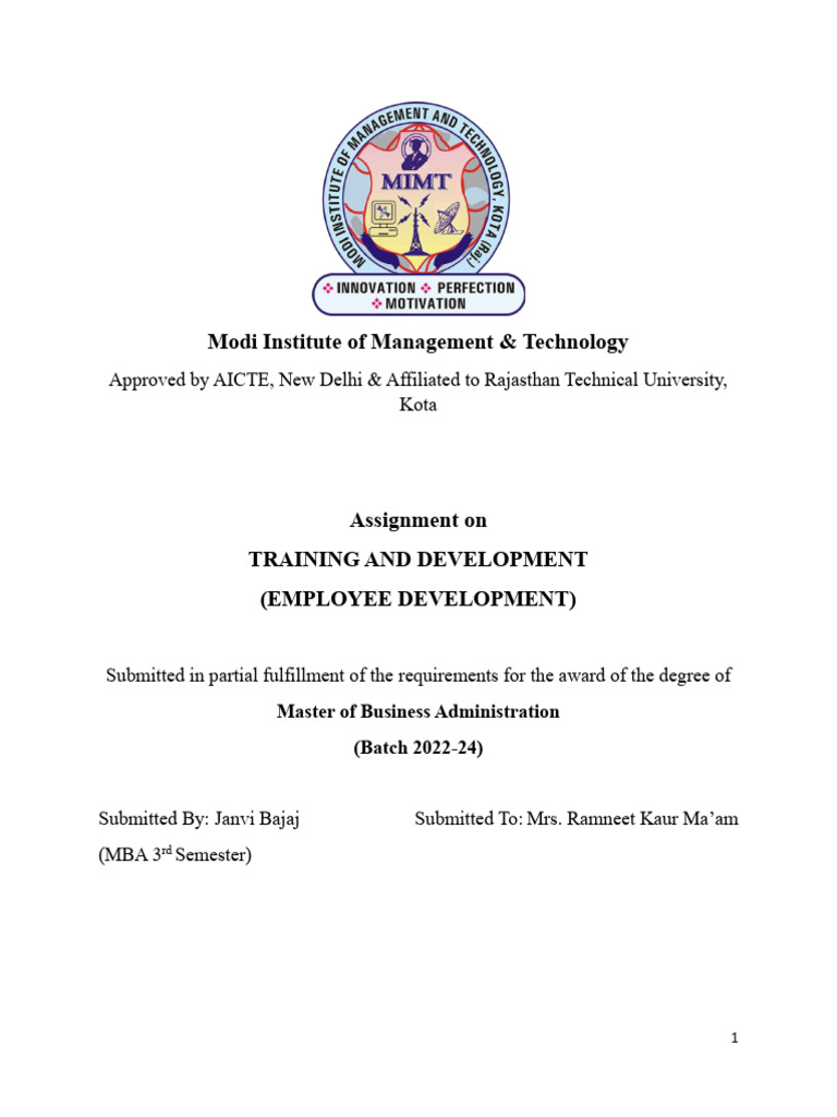 Training and Development Overview | PDF | Cognition | Organizational Behavior