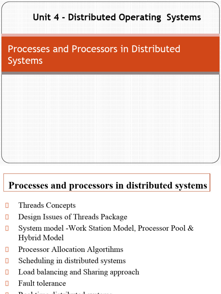 Unit 4 | PDF | Thread (Computing) | Load Balancing (Computing)