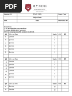 Question Paper Template | PDF