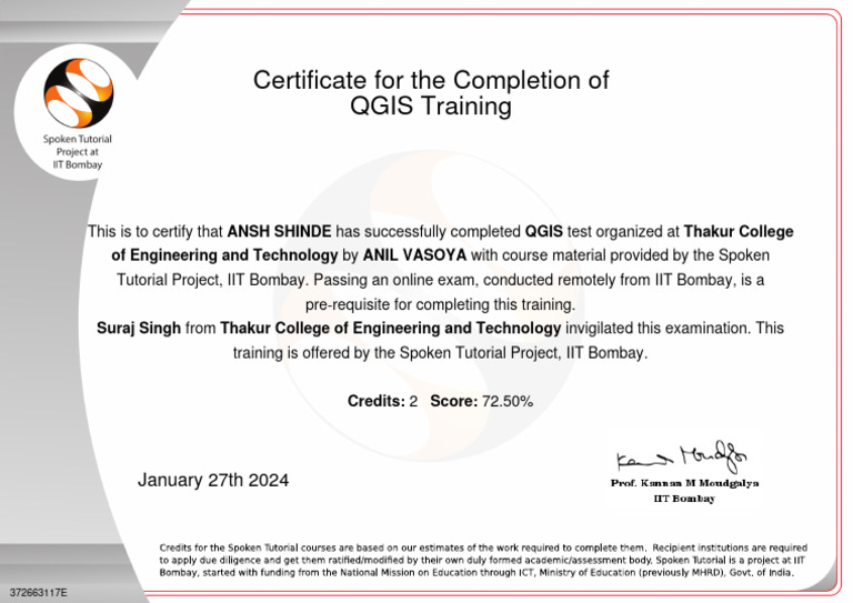 ANSH SHINDE Participant Certificate | PDF