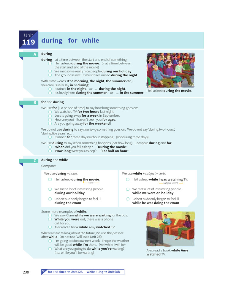P1 - U8 During For While | PDF | Verb