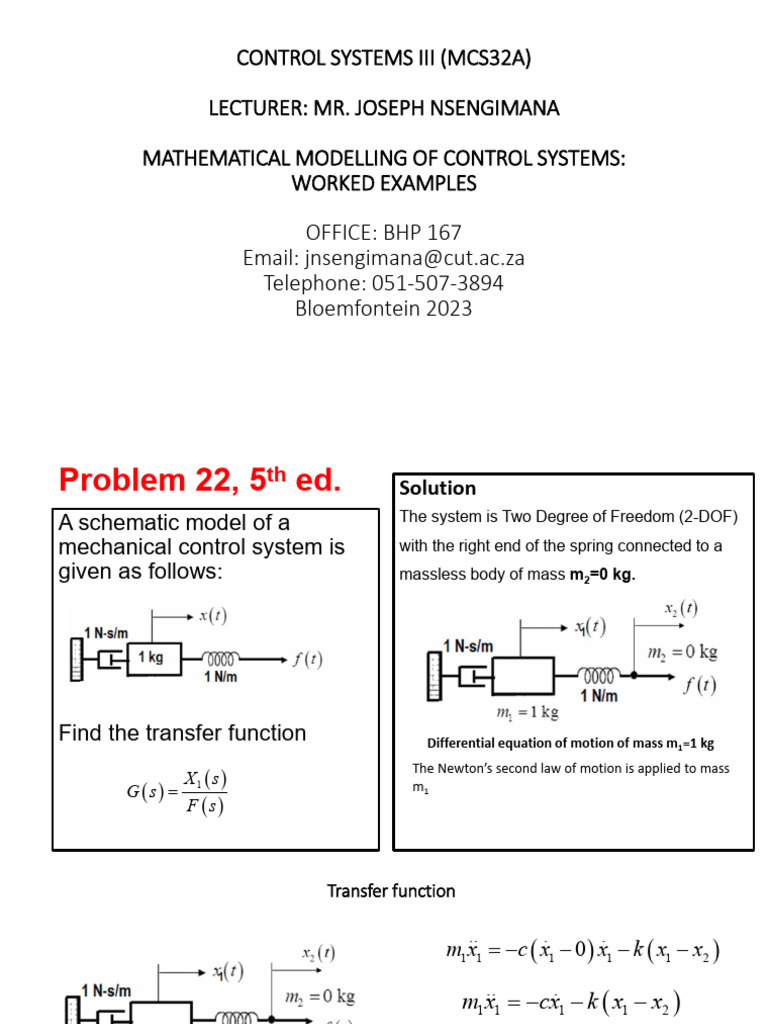 2023 - Mathematical Modelling-Worked Examples | PDF | Applied Mathematics | Physics