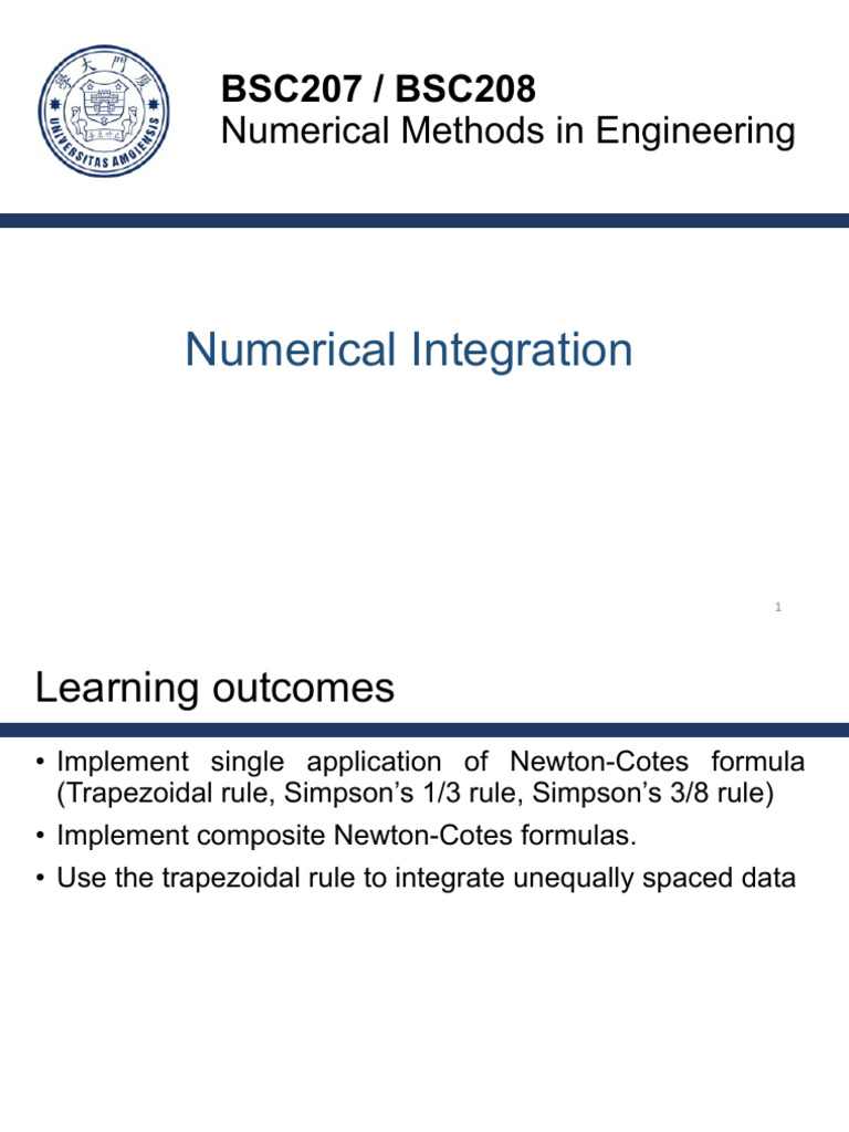 Numerical Integration Techniques Explained | PDF | Integral | Function (Mathematics)