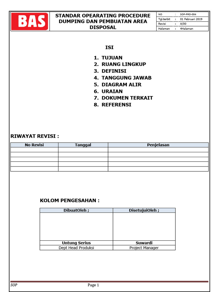 Prosedur Dumping dan Area Disposal | PDF