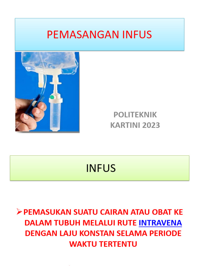 Pemasangan Infus Dan Transfusi Darah | PDF