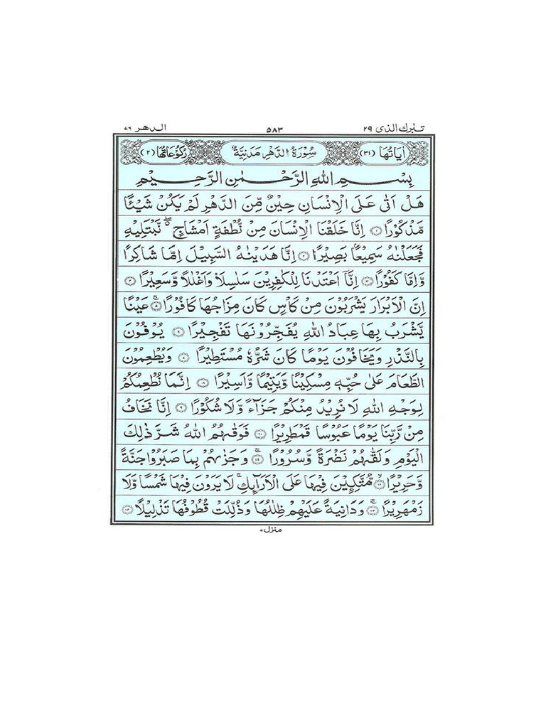 Surah Al Insan | PDF