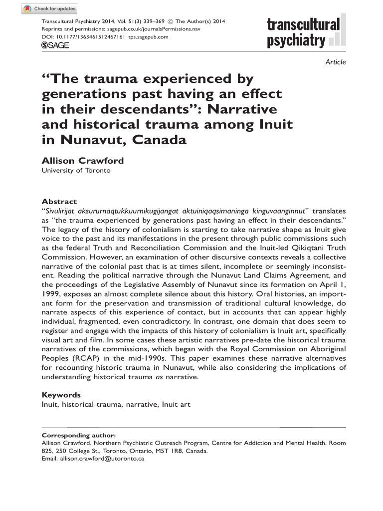 My Used Copy of Historical Trauma - Crawford-2014 | PDF | Psychological ...