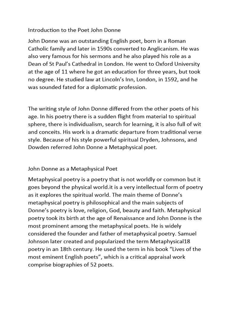 The Sunne Rising Stanzawise Explanation | PDF | Poetry | Metre (Poetry)