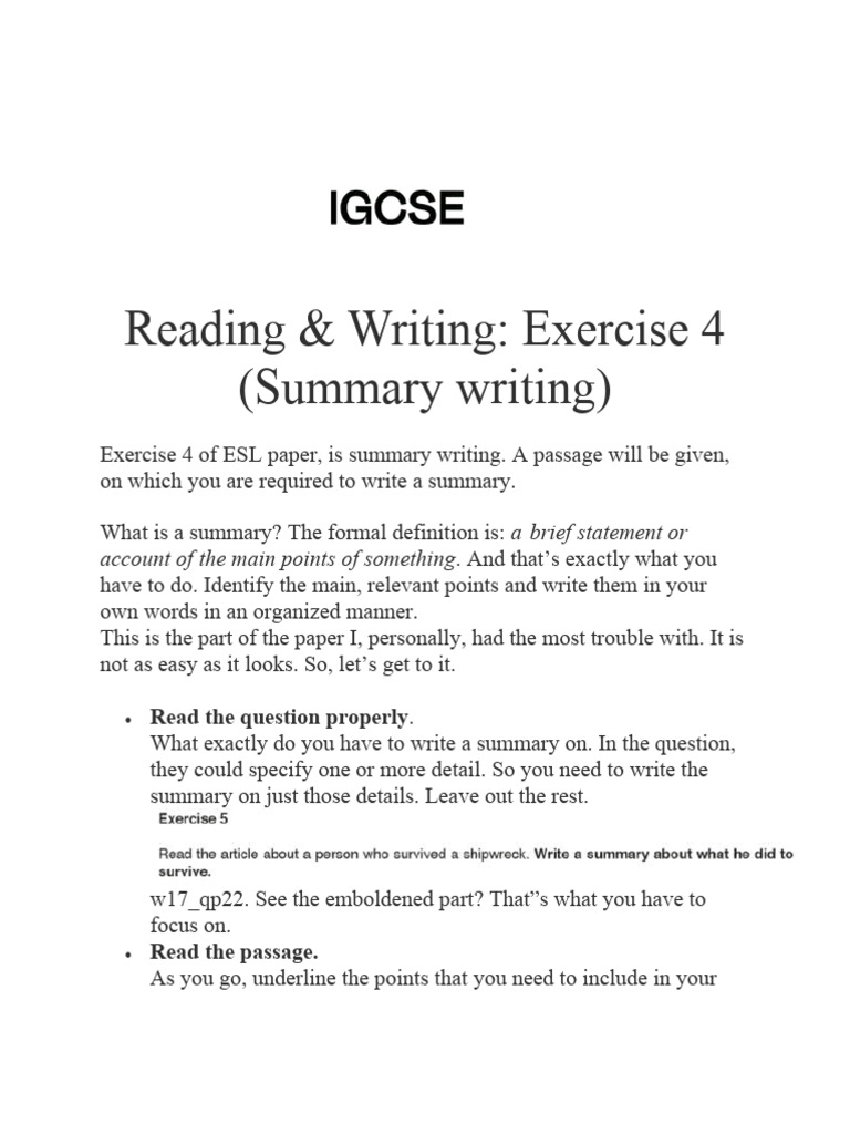 Summary IGCSE | PDF Summary IGCSE | PDF