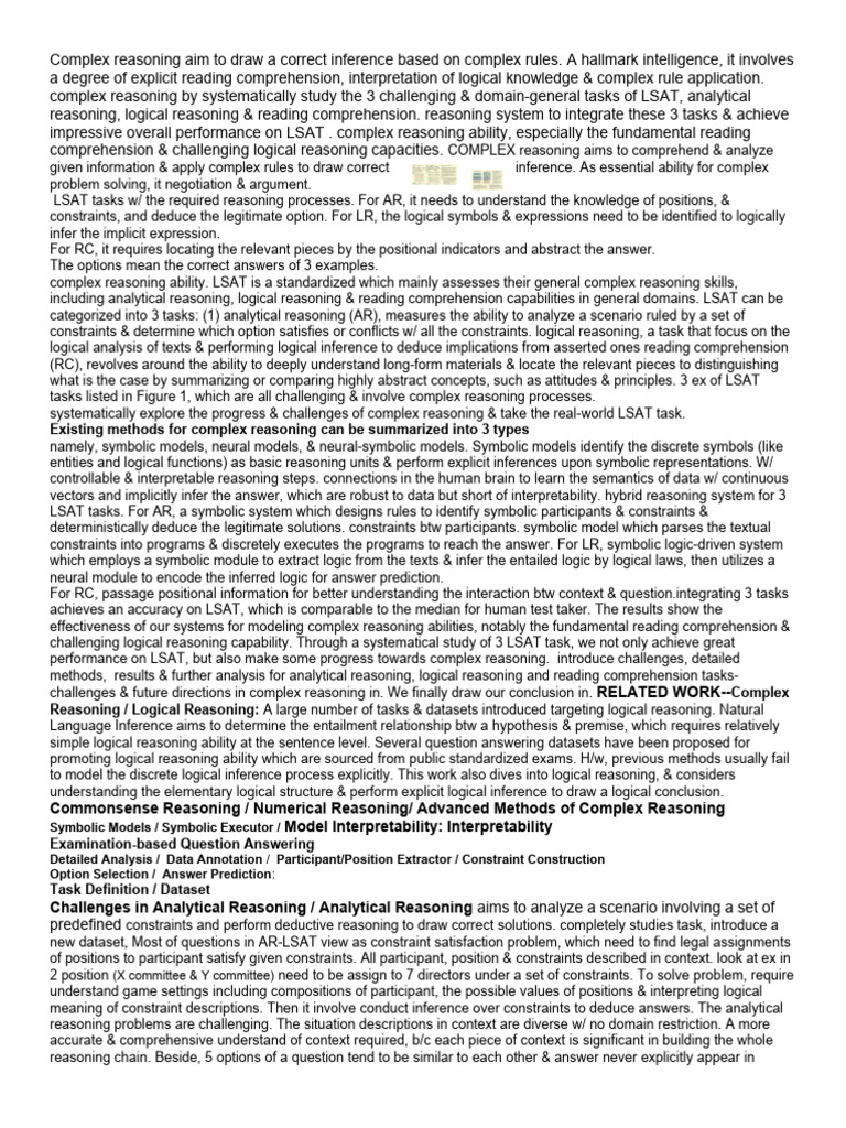 LSAT Complex Reasoning | Download Free PDF | Reason | Logic