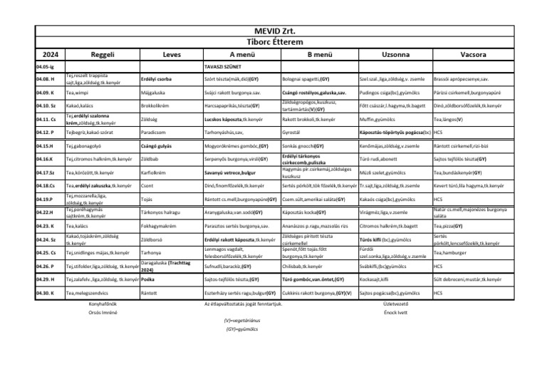 Étlap Iskola-2024 04 | PDF