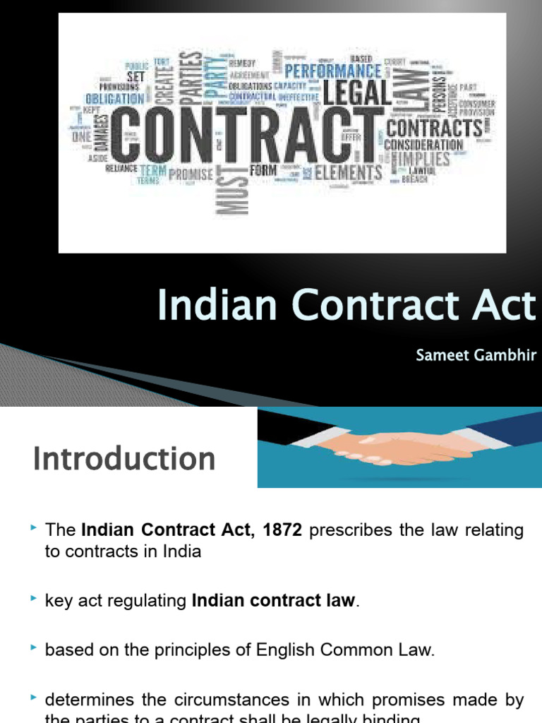Overview of the Indian Contract Act | PDF | Offer And Acceptance ...