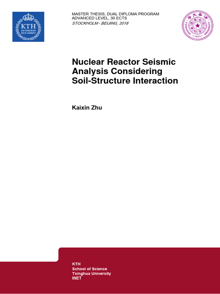 Nuclear Reactor Seismic Analysis Considering Soil-Structure Interaction | PDF