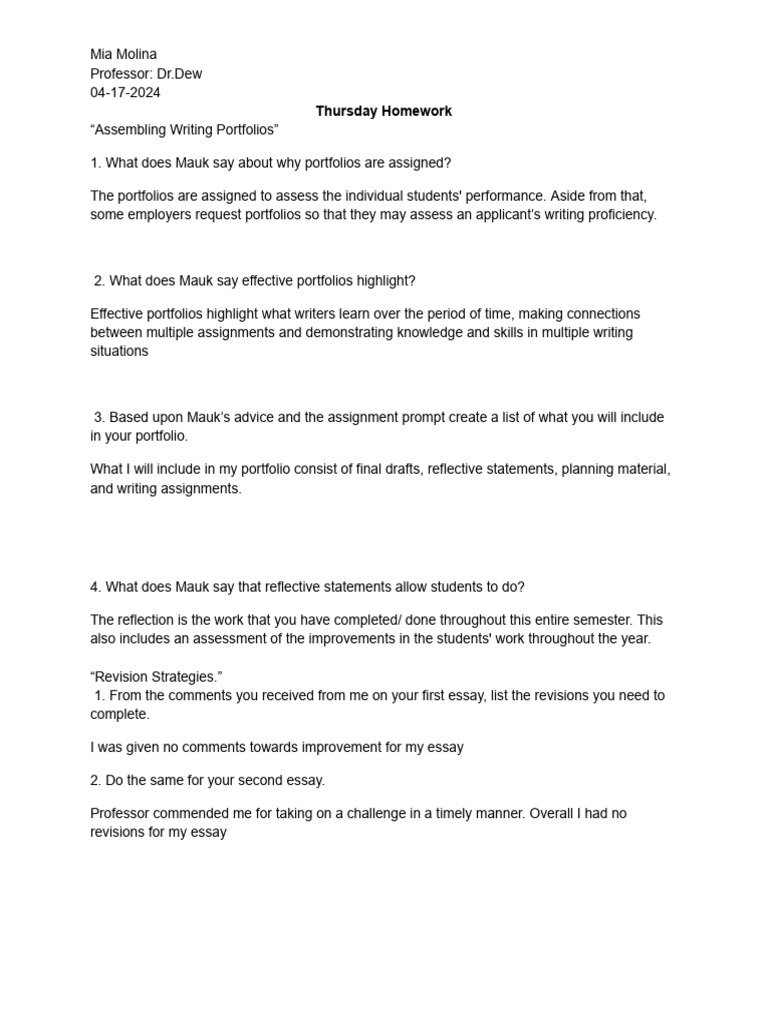 Mia Molina-Thursday Homework-2 | PDF