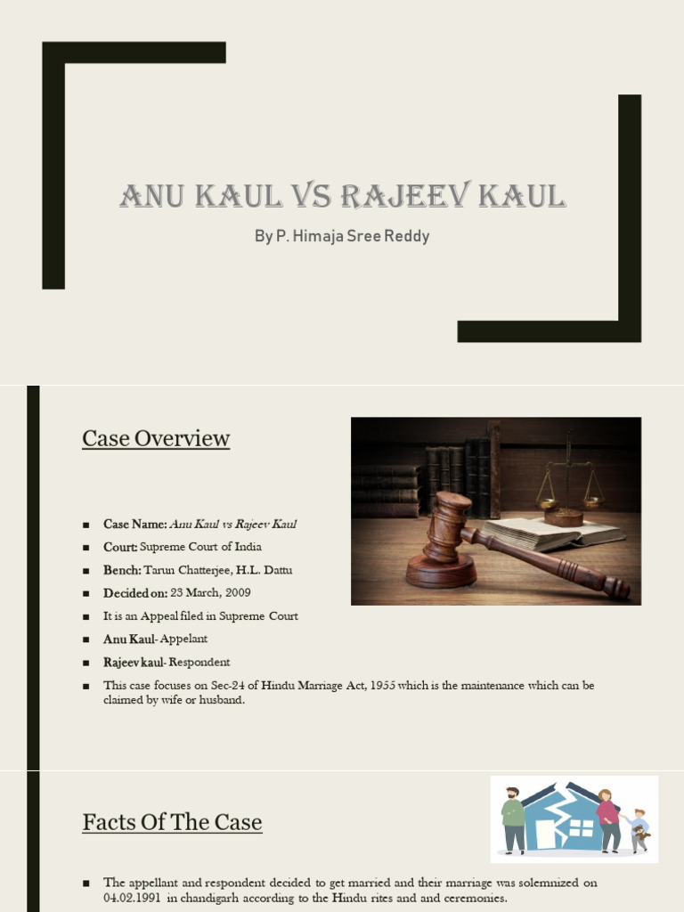 On Anu Kaul Vs Rajeev Kaul | PDF | Cost Of Living | Appeal
