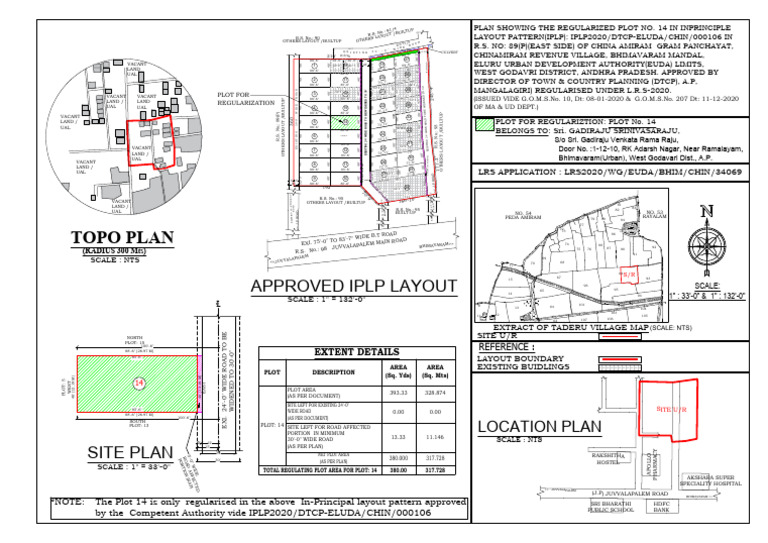 PL14 Chin 89e 34069 G Srinivasaraju Site Plan | PDF | Government Of India