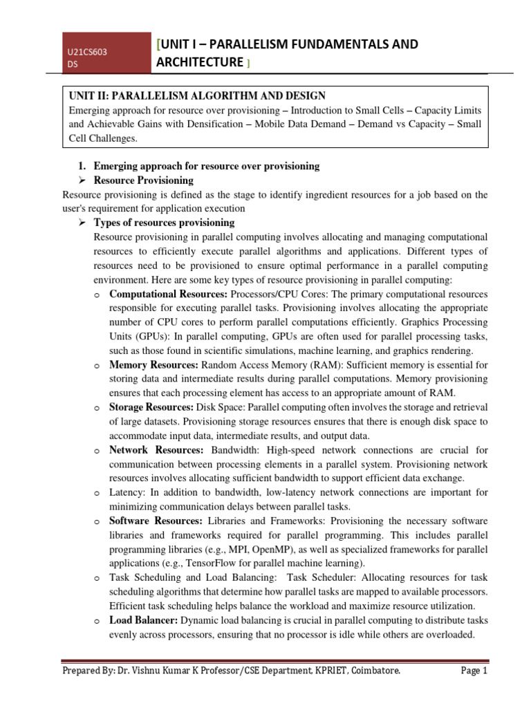 Unit 2 | PDF | Parallel Computing | Computer Data Storage