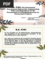 Ra 9184 | PDF | Procurement | Justice