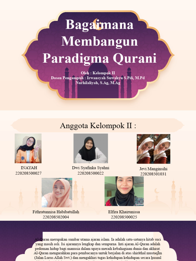 Paradigma Qurani untuk Kehidupan Modern | PDF