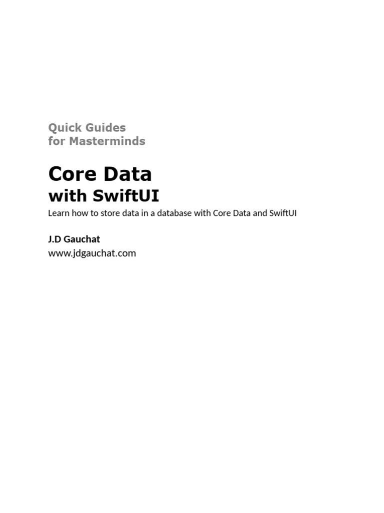 CoreData With SwiftUI | PDF | Class (Computer Programming) | Method (Computer Programming)