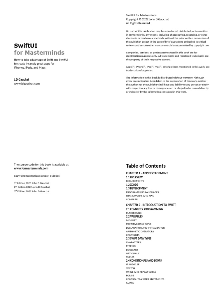Swiftui 4 Page Pdf Integer Computer Science Swift Programming Language 9156