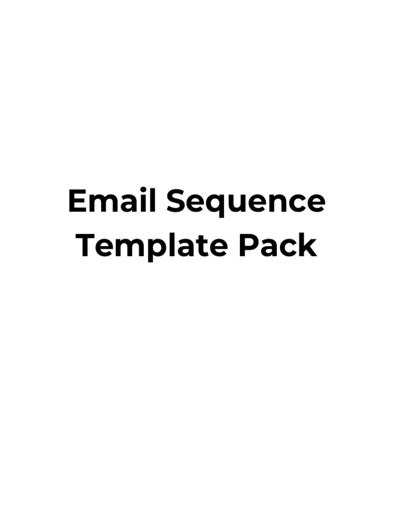 Free Email Sequence Template Pack | PDF