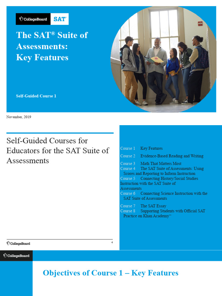 Sat k12 Teacher Training Module 1 Key Features | PDF | Sat | Psat/Nmsqt