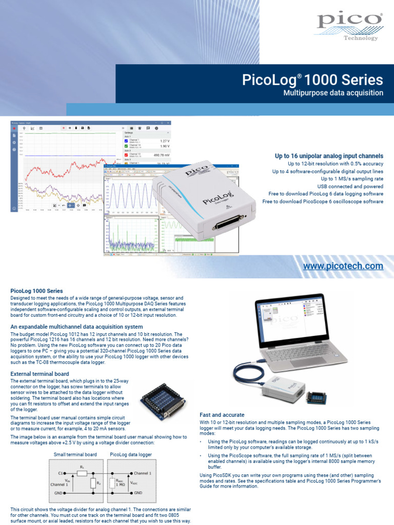 Picolog 1000 Series: Multipurpose Data Acquisition | Download Free PDF ...