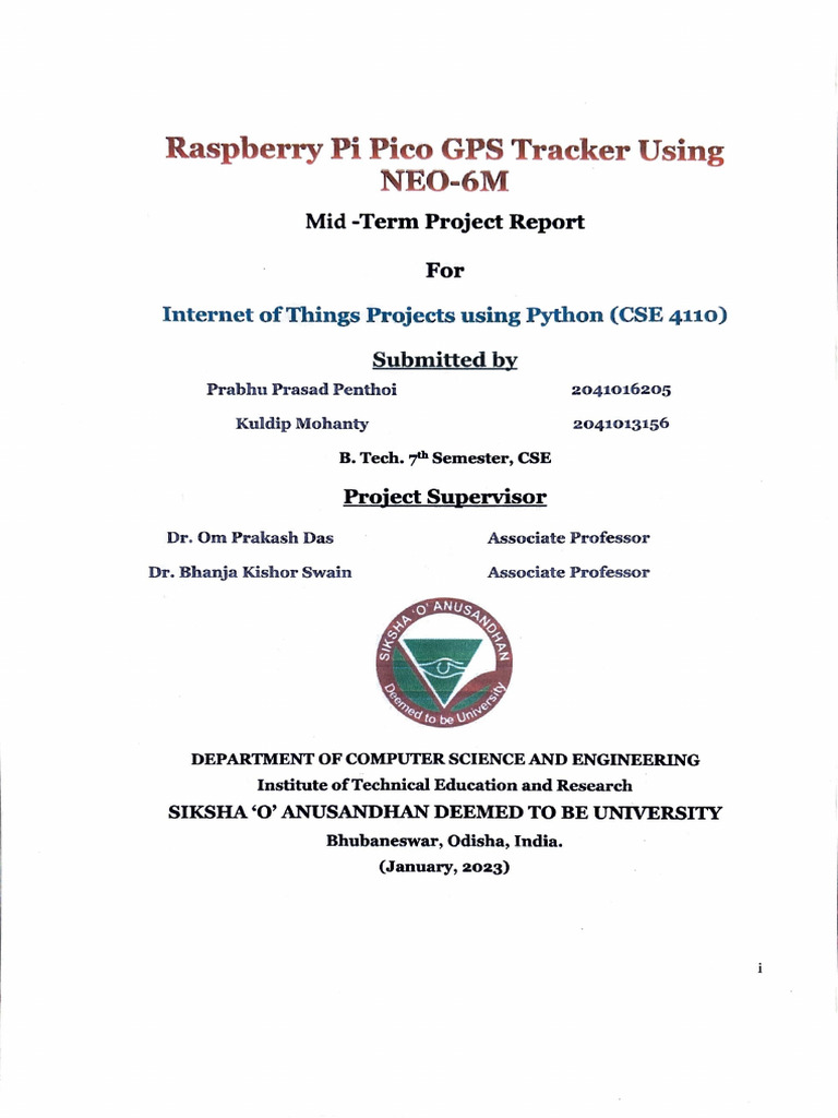 Project Report Gps Tracker Grp-9 | PDF Project Report Gps Tracker Grp-9 | PDF