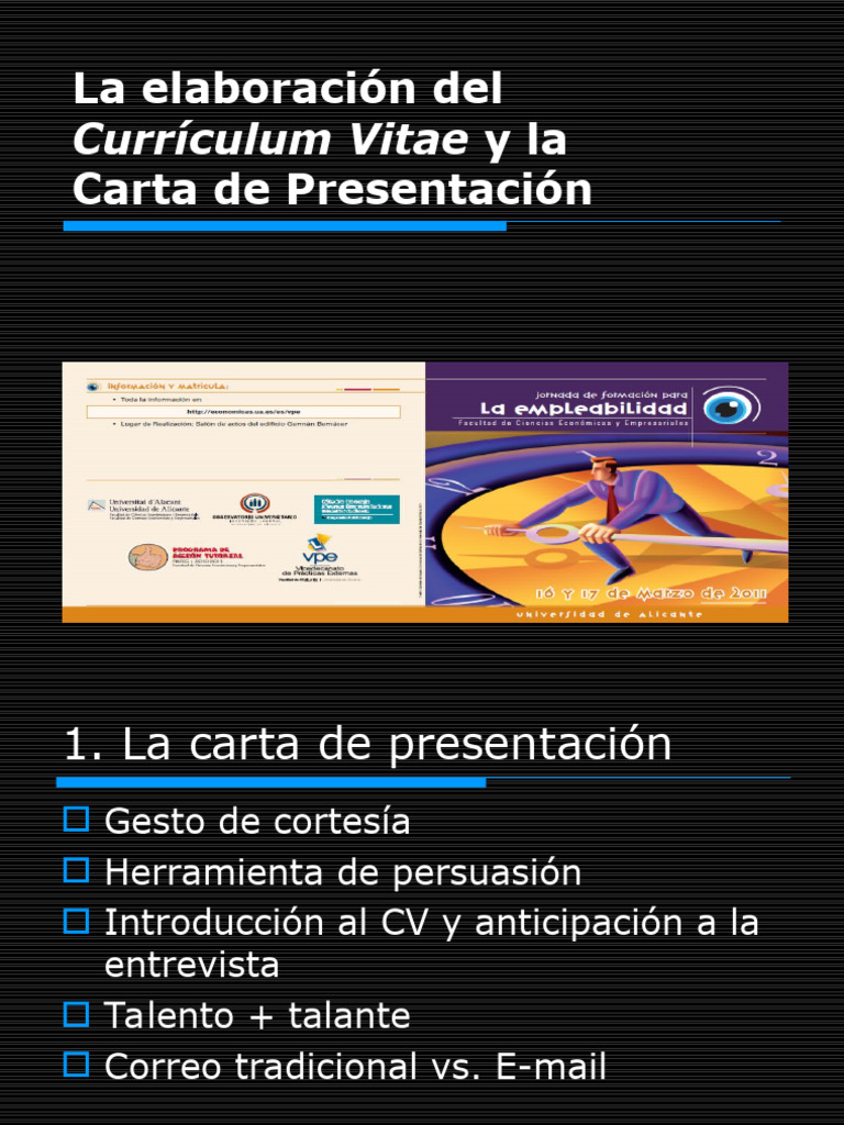 Guía de CV y Carta de Presentación | PDF