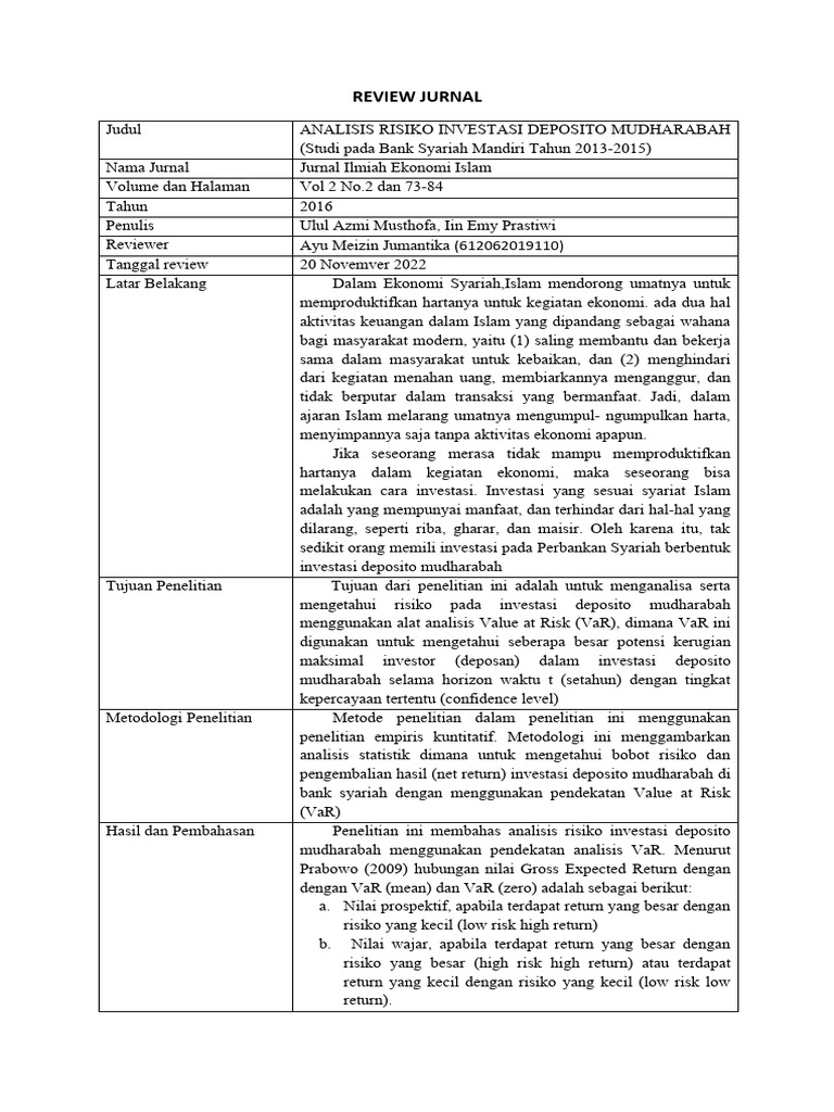 REVIEW JURNAL (Ayu Meizin Jumantika) ... | PDF