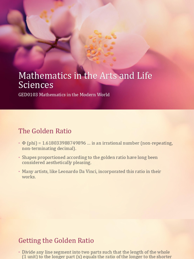 Mathematics in The Arts and Life Sciences | PDF | Pattern | Geometry